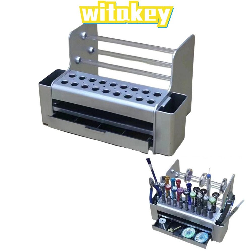 Witakey สกรูไดร์เวอร์ออแกไนเซอร์,โลหะที่ถอดออกได้ไขควงชั้นเก็บ,สก์ท็อปอเนกประสงค์ยืน RC ซ่อม ...