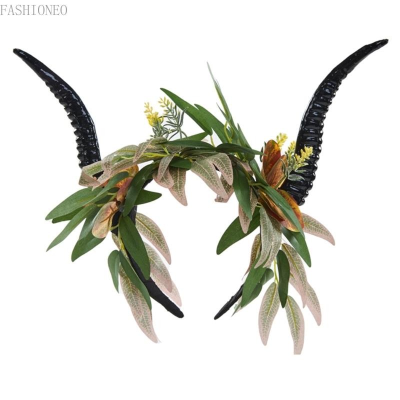 Fas Antelope แถบคาดศีรษะฮาโลวีนปีศาจฮอร์นปีศาจที่คาดผม Goth Leave แถบ ...