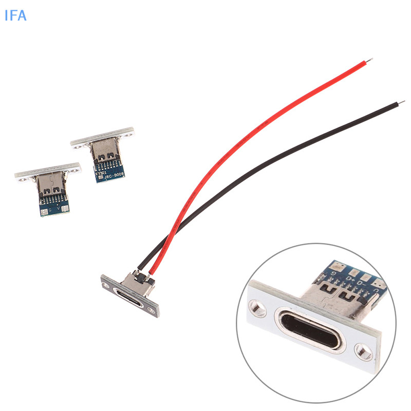 IFA Usb Jack Type-C 2Pin 2P 4P แถบกันน้ํา Line Of Solder Joint หญิงเชื่อมต่อแจ็คพอร์ตชาร์จ USB ...