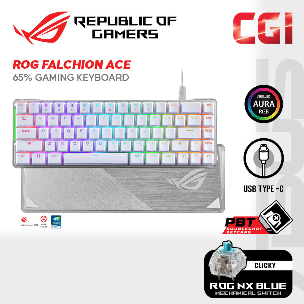 Asus M602 ROG Falchion Ace 65% ABS Doubleshot NX คีย์บอร์ดเกมมิ่ง พอร์ตคู่ สีแดง - AC-90MP0346 ...