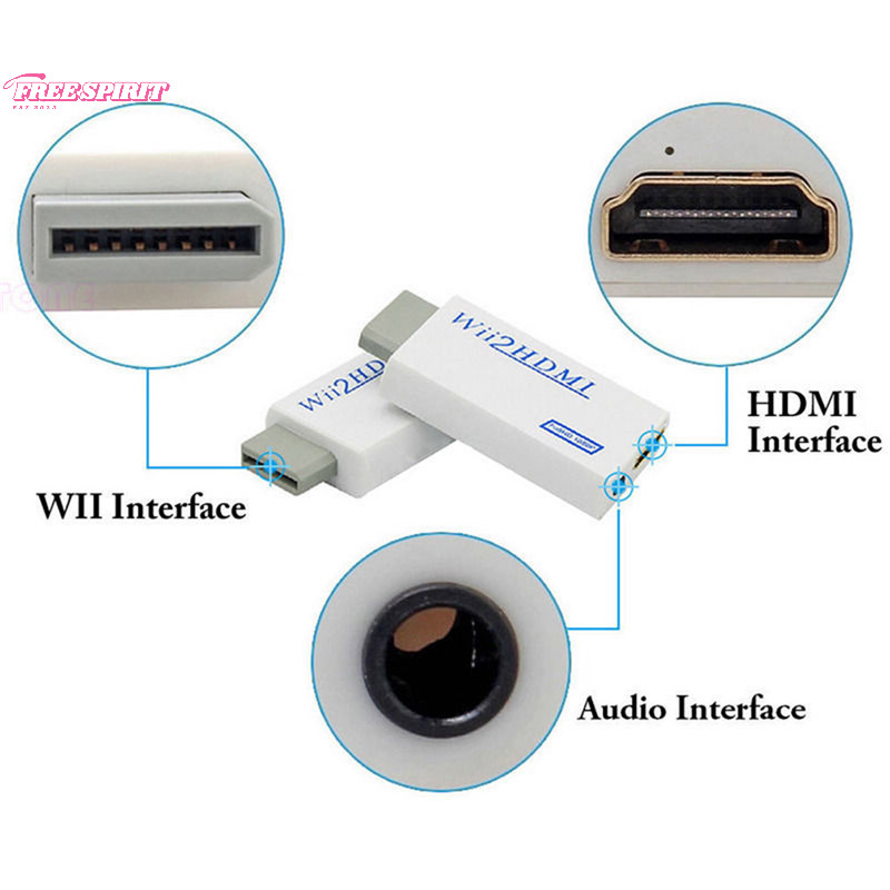 อะแดปเตอร์เชื่อมต่อ HD Wii เป็น HDMI 1080P 720P Upscaling พร้อม 3.5 มม. ...