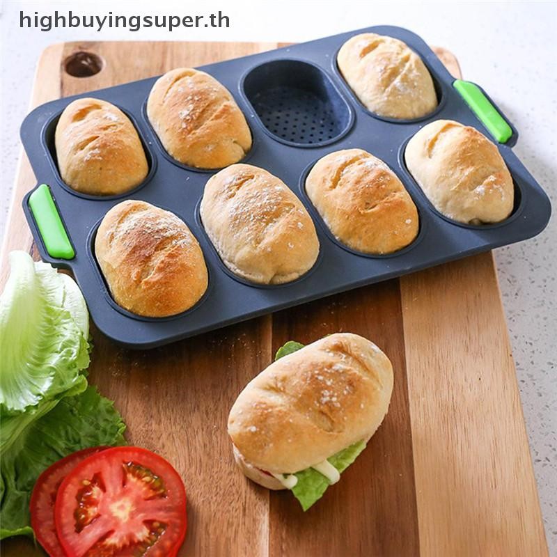 Hrth แม่พิมพ์อบไม่ติดเค้กซิลิโคนขนมปังฝรั่งเศสแม่พิมพ์แฮมเบอร์เกอร์ ...