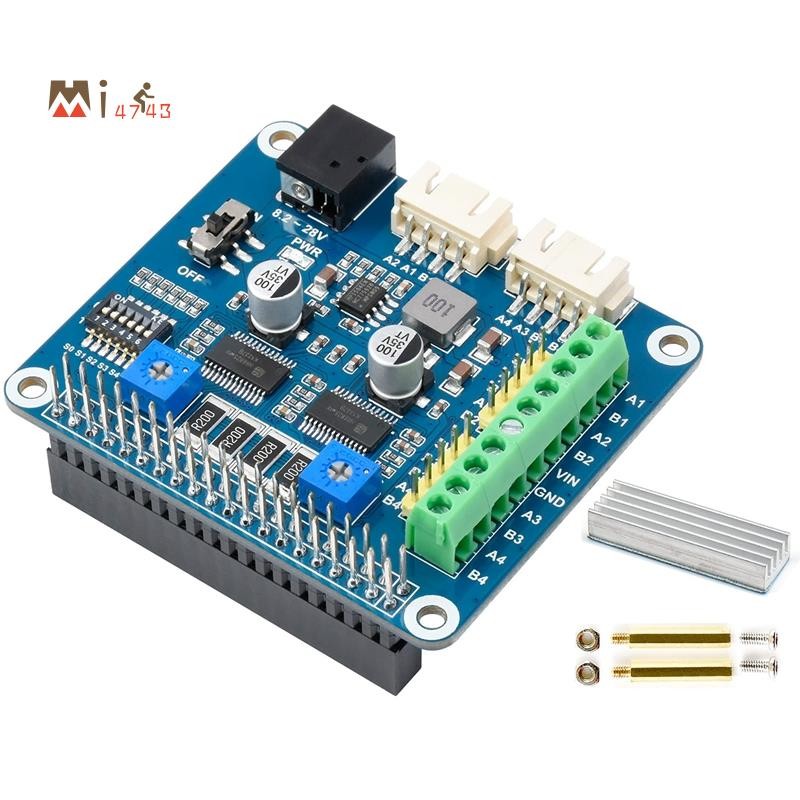 Mi47443Waveshare Stepper Motor HAT (B) สําหรับ Raspberry Pi/Jetson Nano, Onboard 2-CH HR8825 ...