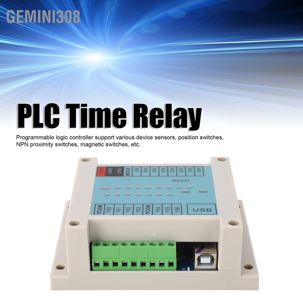 Gemini308 ตัวควบคุมลอจิกที่ตั้งโปรแกรมได้ Industrial PLC รีเลย์เวลา ...