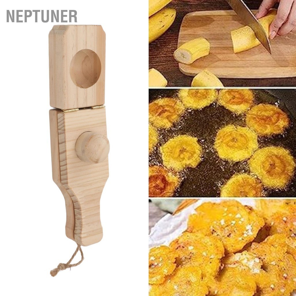 NEPTUNER Banana Smasher Maker 2 in 1 ไม้ Tostonera Plantain Press ...