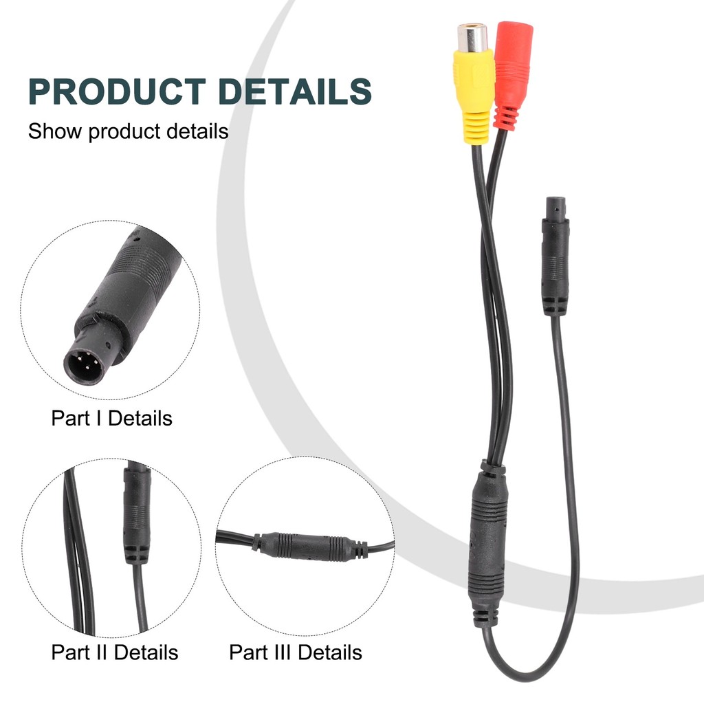 ⭐ การลดราคาครั้งใหญ่⭐รถสํารองย้อนกลับกล้อง 4-Pin ชาย CVBS สําหรับ RCA ...