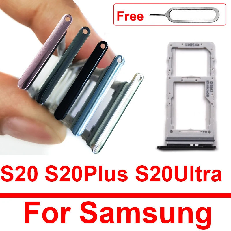 ถาดซิมการ์ดสำหรับ Samsung S20 S20 PLUS S20 ultra SIM Card Slot ADAPTER ...