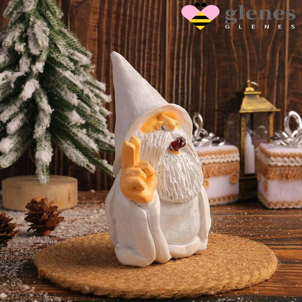 Glenes รูปปั้นเคราสีขาว Gnomes, งานฝีมือเรซินย้อนยุค Faceless Gnome ...