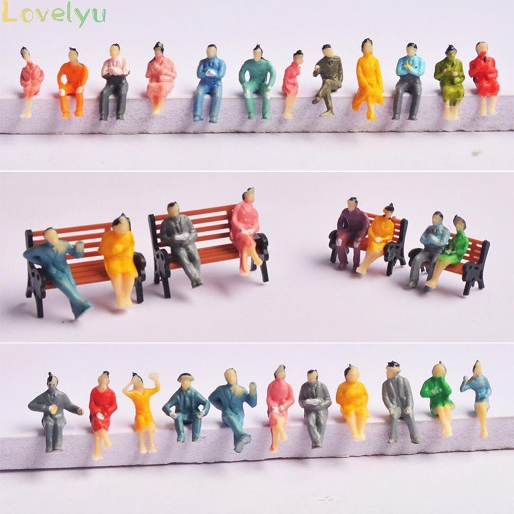 Painted Figures Scale Sitting 100pcs 1:100 ABS Passengers Randomly Sent ...