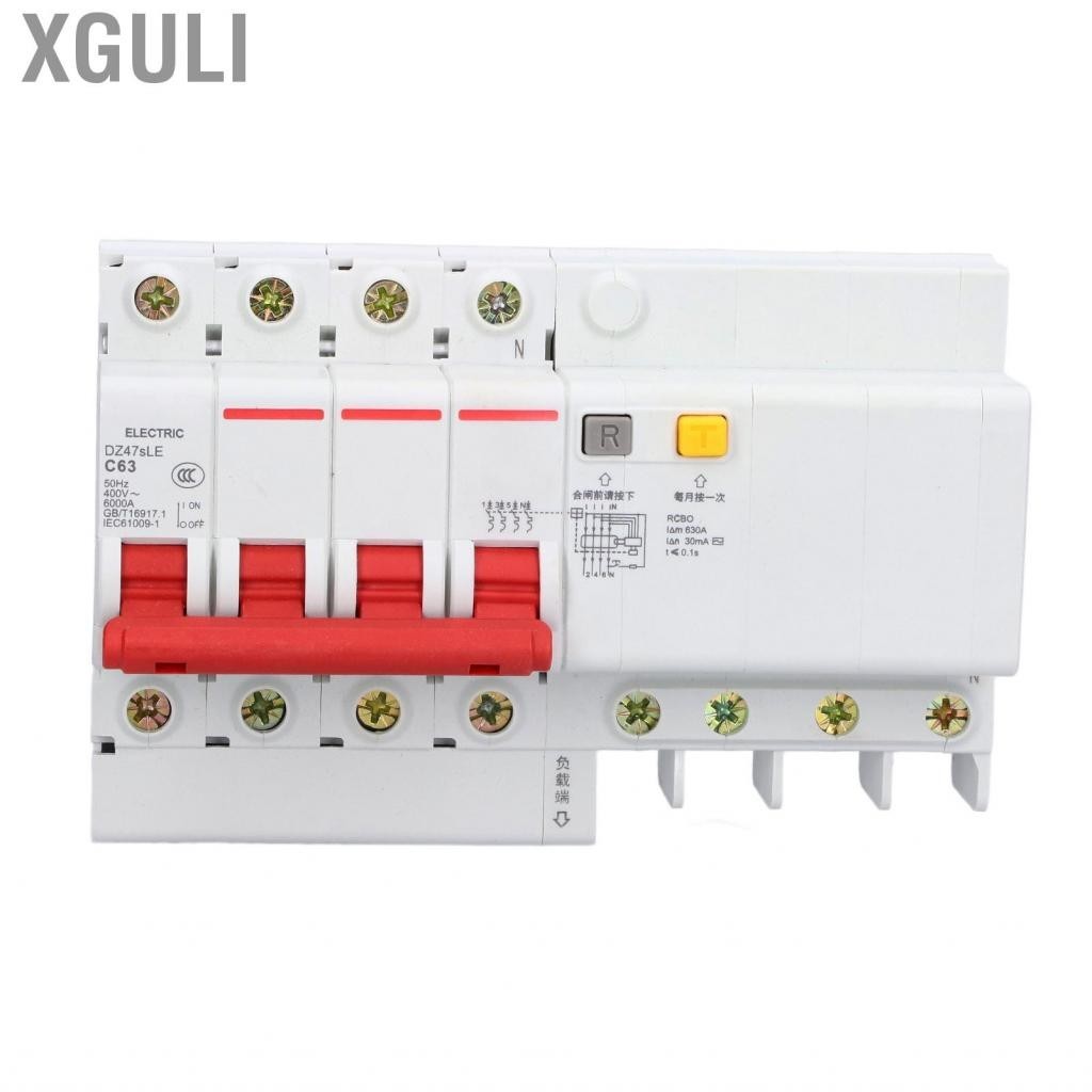 Xguli Miniature Circuit Breaker DIN Rail Mount Leakage Protection Switch 6kA Breaking Capacity ...