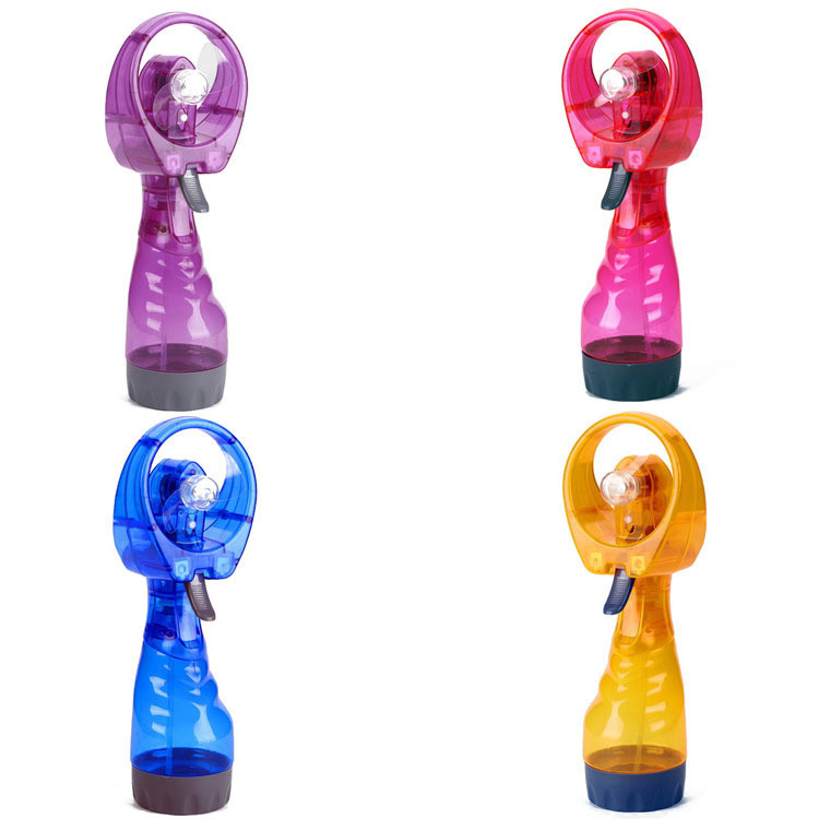 Water Spray Hand-Held Fan 2 Aa Battery Ice with Water Fan Student ...