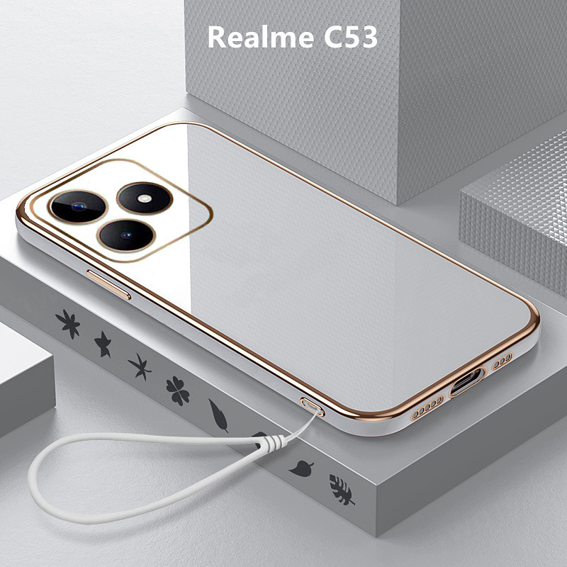 เคส Realme C53 case ชุบ Realme C53 เคสโทรศัพท์ สีทึบ เคสมือถือ อ่อนนุ่ม ...