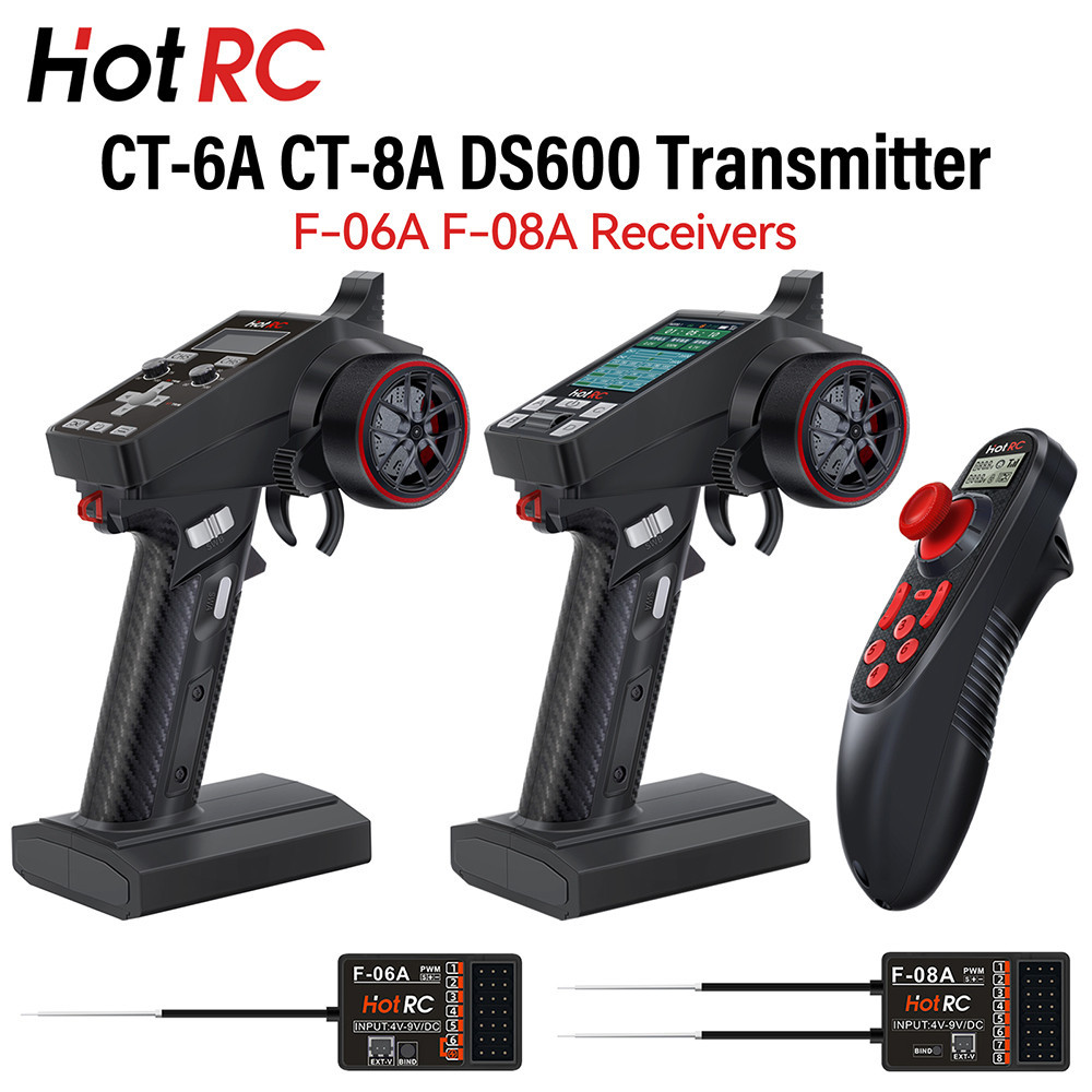 Hotrc เครื่องส่งสัญญาณ CT-6A CT-8A DS600 6CH 8CH 2.4GHz วิทยุระบบรีโมท ...