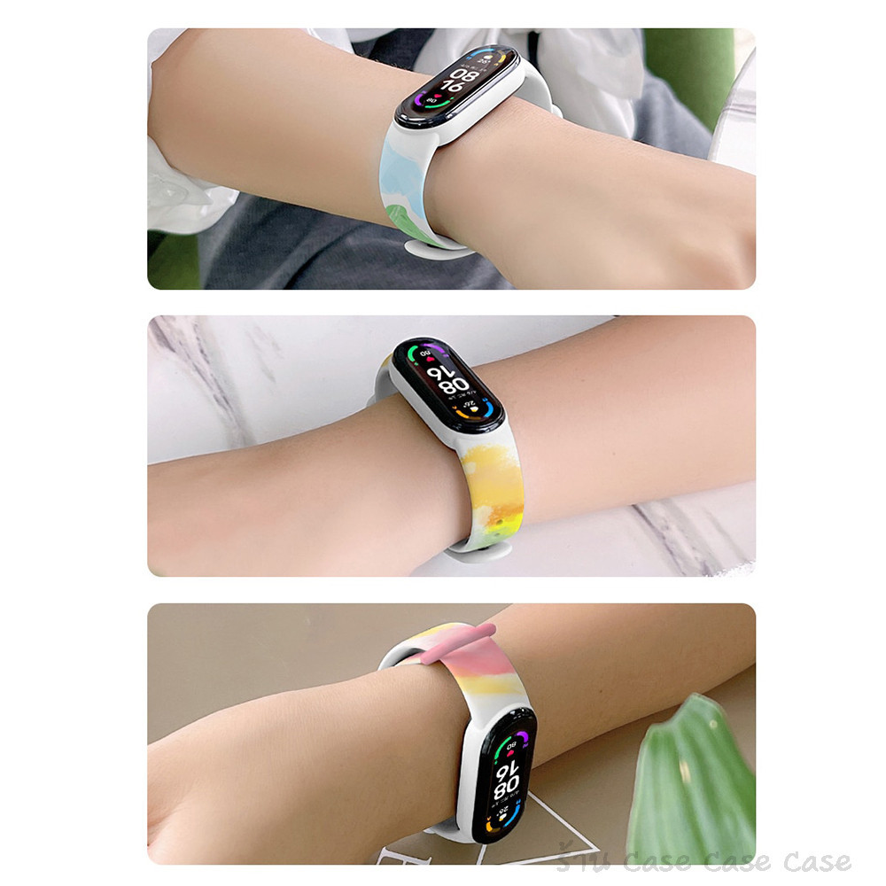สาย Mi Band 7 6 5 4 3 silicone สีสวย ซิลิโคน สายนาฬิกา xiaomi ส่งจากไทย | Shopee Thailand