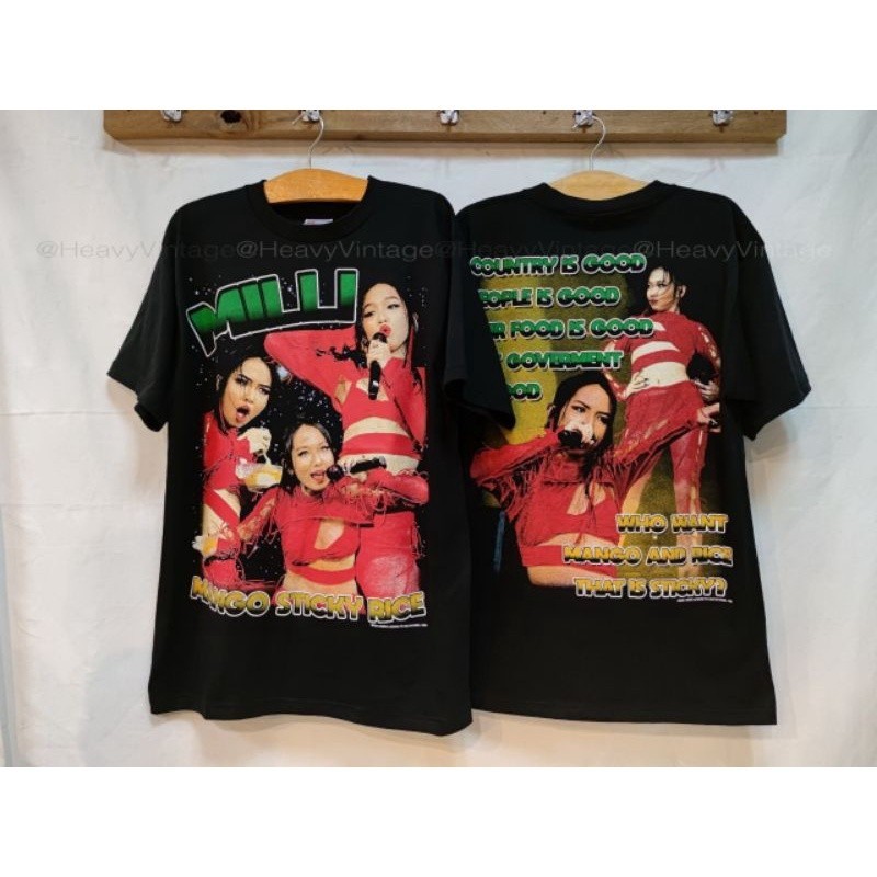POP TSHIRT เสื้อยืดผ้าฝ้าย [MANGO STICKY RICE] MILLI มิลลิ ปังปุริเย่ ...