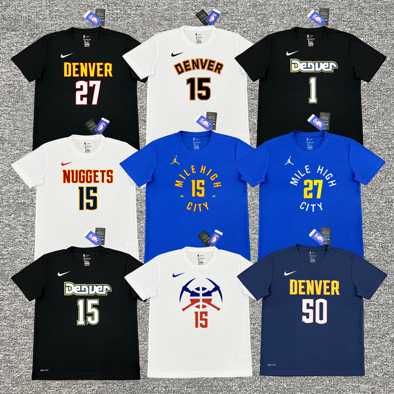 เสื้อกีฬาบาสเก็ตบอลแขนสั้น ลายทีม Nba Denver Gold Digging Team Jockey ...