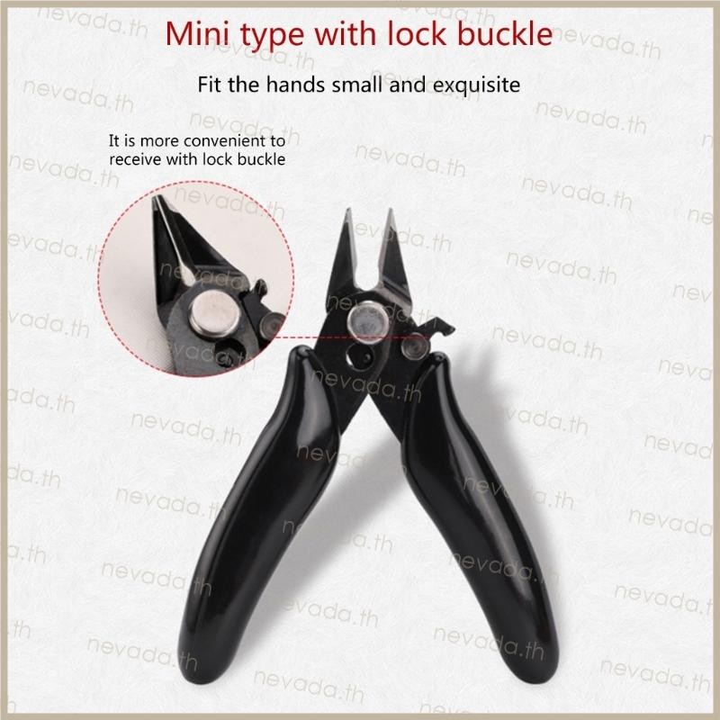 Nevʚɞ เครื่องตัดสายไฟคีมตัดสายไฟ Antisip ด้ามจับยางขนาดเล็กแนวทแยง Snip ...