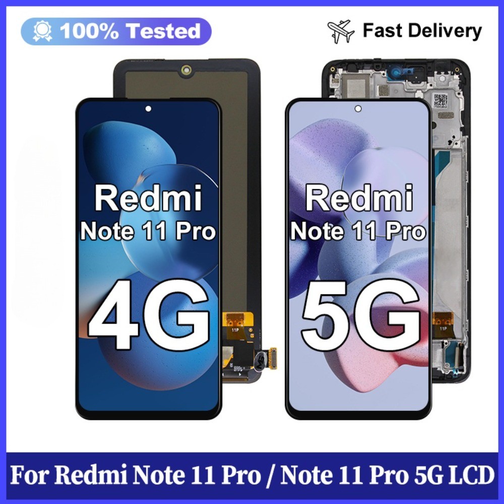 Oled LCD สําหรับ Xiaomi Redmi Note 11 Pro Redmi Note 11 Pro 5G 2201116Sg จอแสดงผล LCD Touch ...