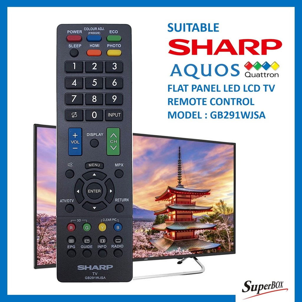 เหมาะสําหรับ Sharp GB291WJSA Aquos Led Led Flat Penal Tv รีโมทคอนโทรล | Shopee Thailand
