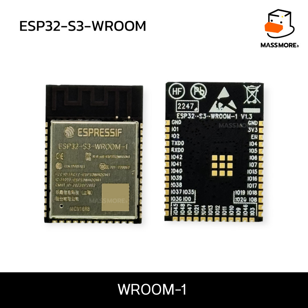 ESP32-S3-WROOM ชิพแท้จาก Espressif ESP32S3 WROOM-1 WROOM-1U WiFi BLE PCB Antenna IPEX connector ...