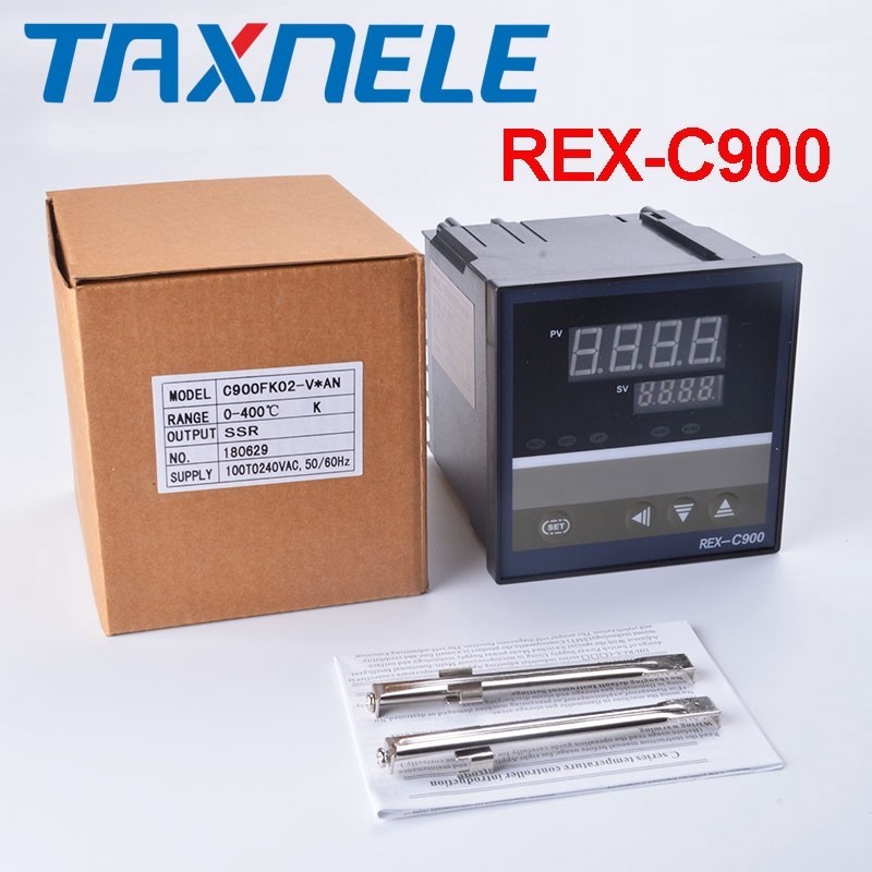 เทอร์โมคัปเปิลควบคุมอุณหภูมิเตาอบ 220V REX-C900 C900 PT100 เอาท์พุตอินพุต SSR เอาท์พุต 96 * 96 ...