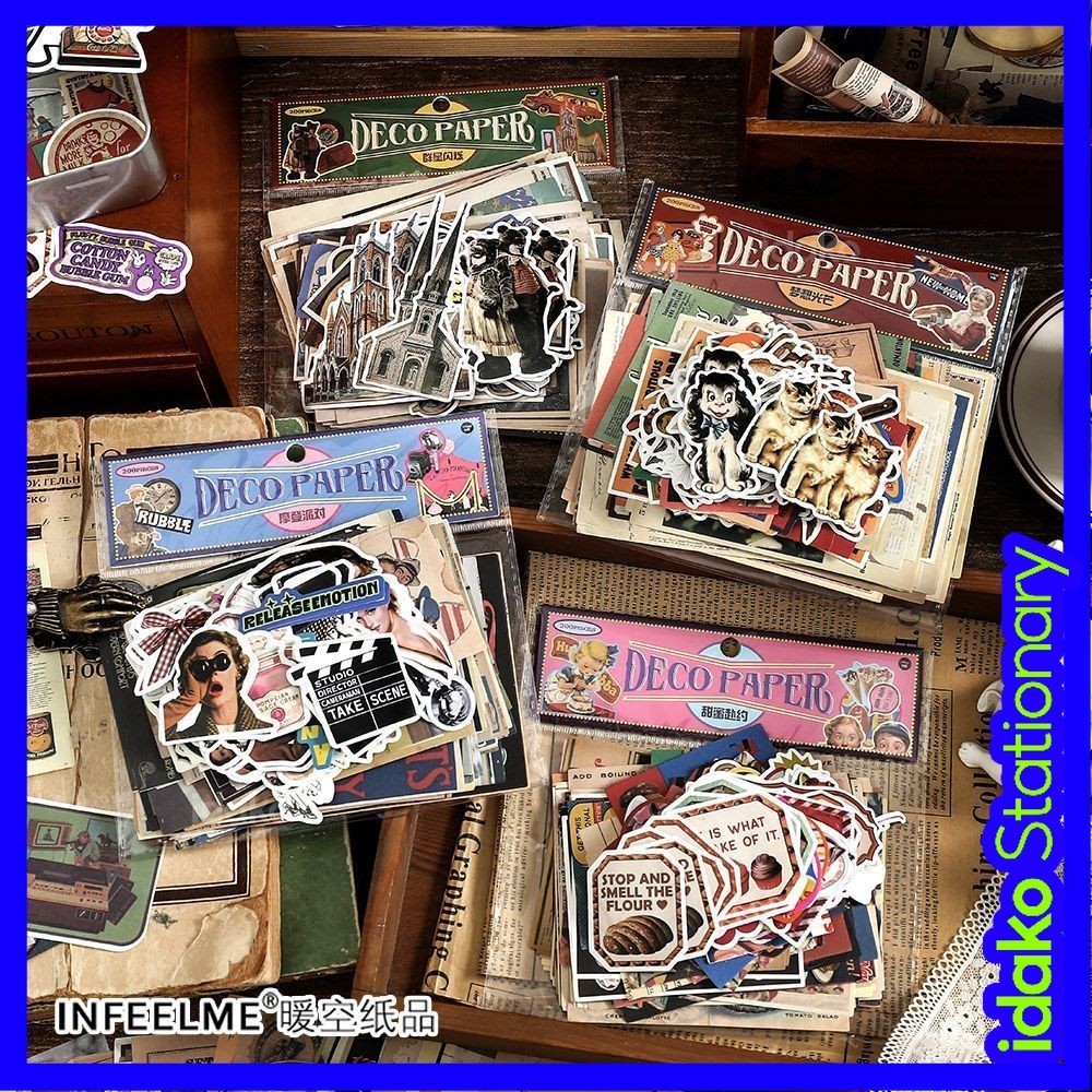 Idako Shining Age Series ฐานกระดาษ สไตล์เรโทร สําหรับตกแต่งสมุดภาพ ...