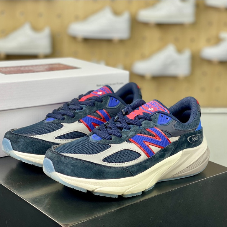 KITH x New Balance NB 990 V6 New York Rangers รองเท้าวิ่งรองเท้าผ้าใบ ...