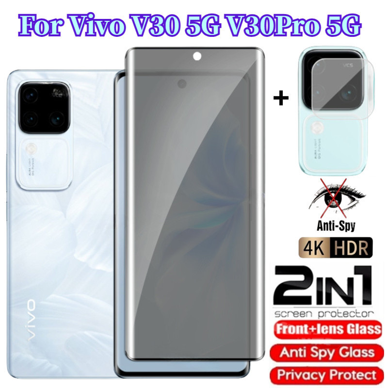Vivo V30 Pro 5G 2024 พื้นผิวโค้งส่วนตัวฟิล์มกระจกนิรภัยสําหรับ Vivo V30 5G V30 Pro V29 Vivo V 30 ...