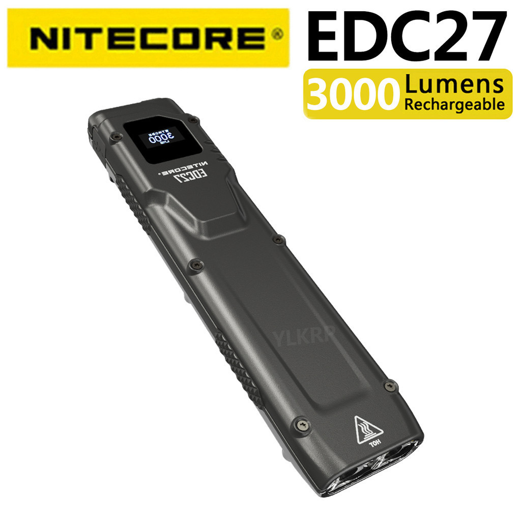 Nitecore ไฟฉายยุทธวิธี 3000 Lumens EDC27 พร้อมเชือกมือ และ USB ภายในแพ็คเกจ | Shopee Thailand