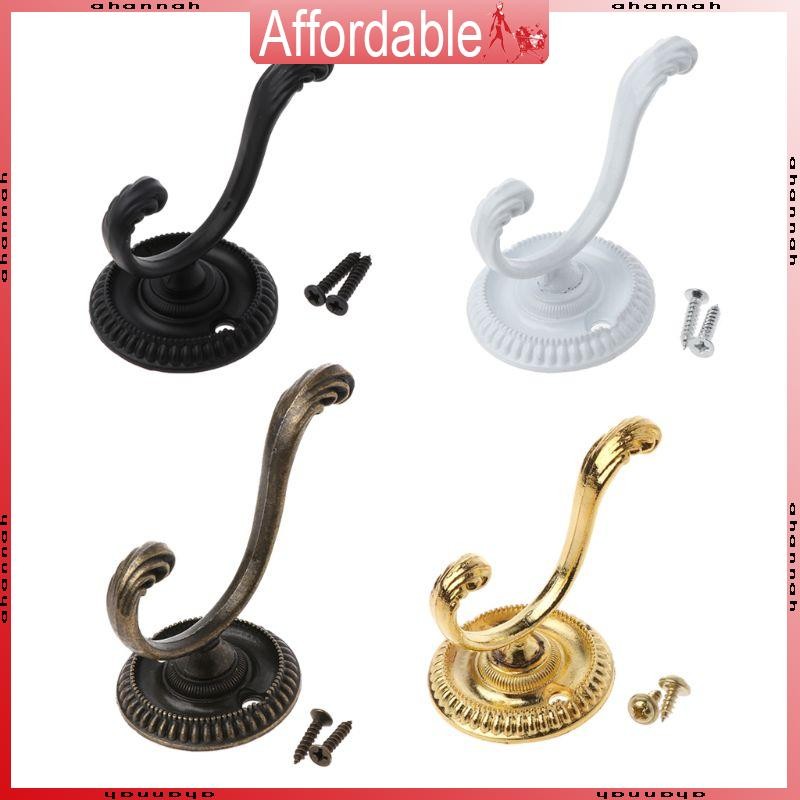 Ah ไม้แขวนเสื้อโบราณ Heavy Duty Robe Holder Up Down Double-hook Rustic ...