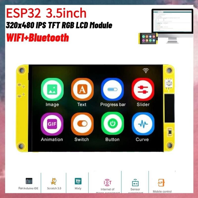 บอร์ดพัฒนาบลูทูธบอร์ดพัฒนาสมาร์ทจอแสดงผล Lcd Tft โมดูล Esp32 สําหรับ Arduino Lvgl Wifi 35in