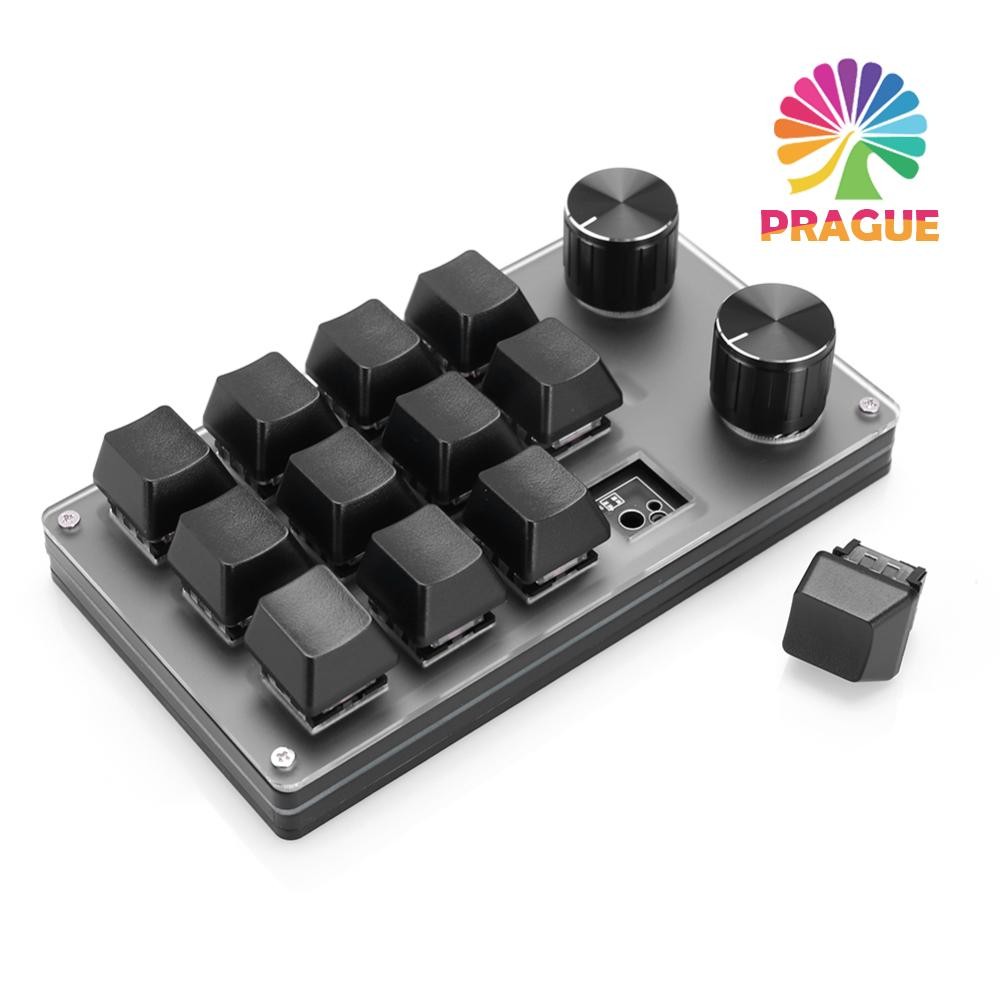 12 Key 2 Knob Mechanical Macropad บลูทูธ/แบบมีสายสําหรับ Office Gaming ...