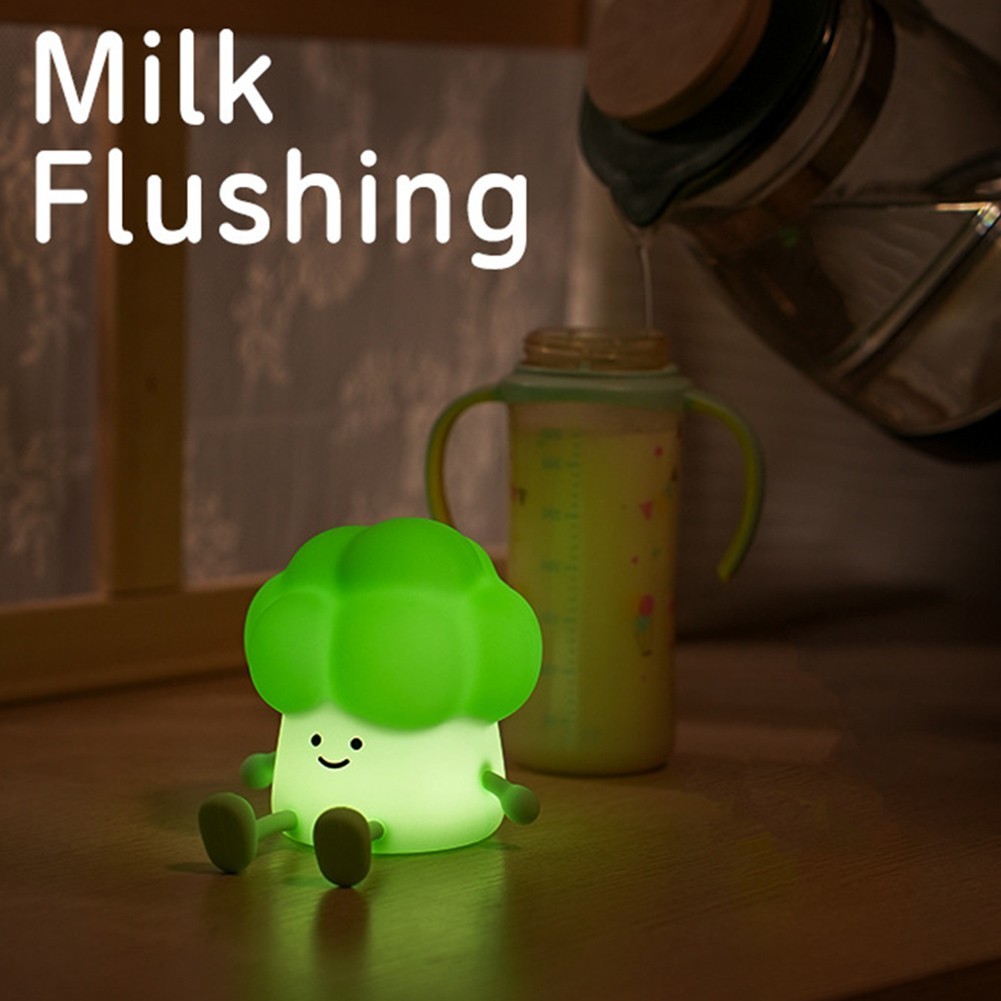 Soothing Green Broccoli Night Light โคมไฟข้างเตียงซิลิโคนอ่อนนุ่ม ...