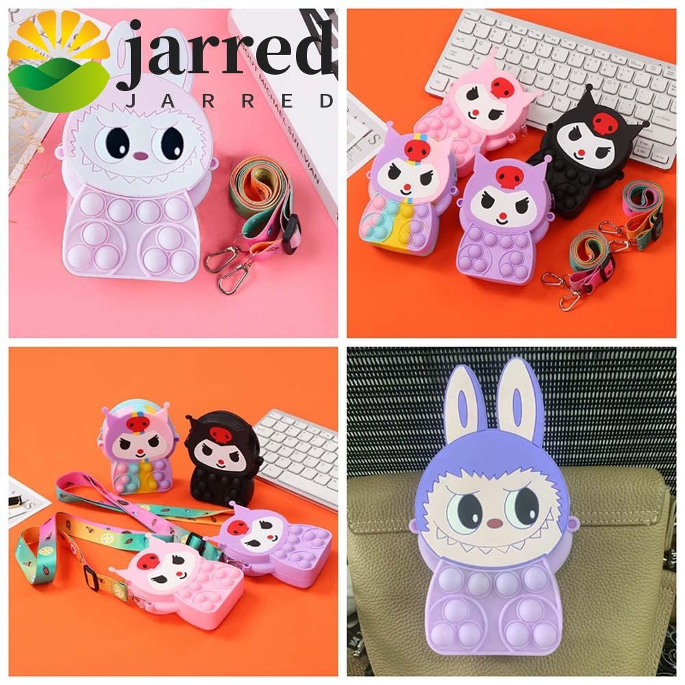 Jarred Labubu กระเป๋าสะพายข้าง,การ์ตูน Kuromi กระเป๋าใส่เหรียญซิลิโคน ...