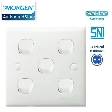 Morgen MG-8885 Five Switch 5 Gang 1 Way 5 Gang 1 Way Switch - SNI ...