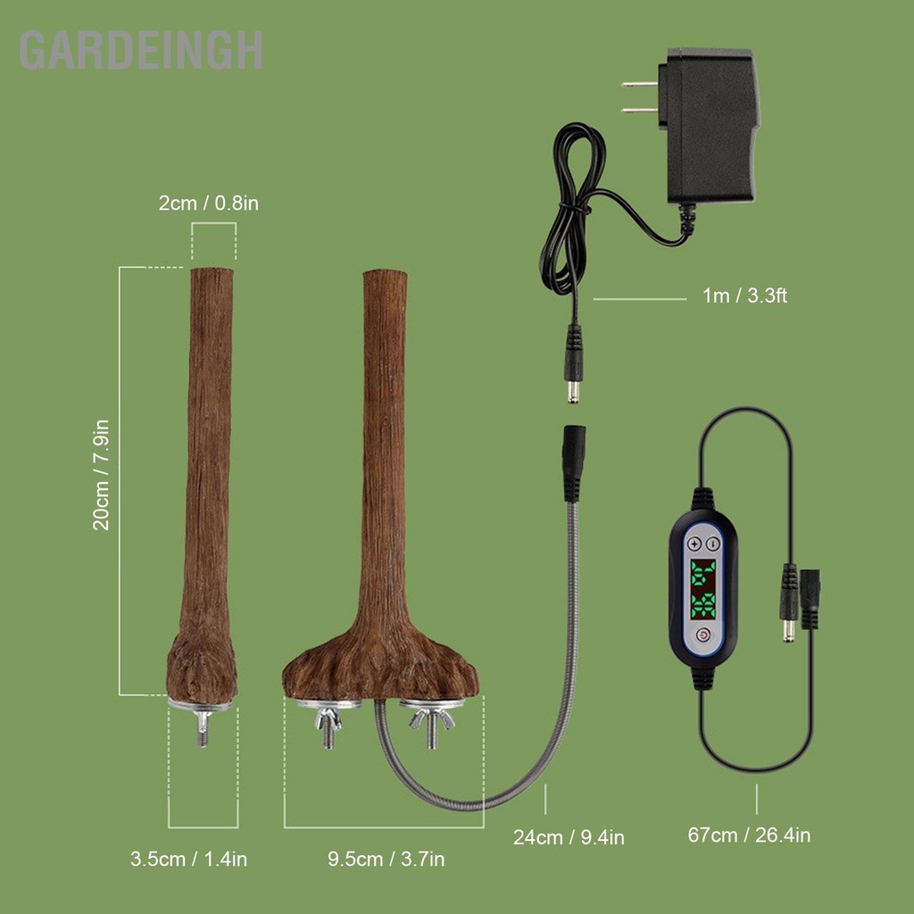 GardeingH Heated BIRD Perch 5W เครื่องอุ่นนก Stand เครื่องทำความร้อน ...