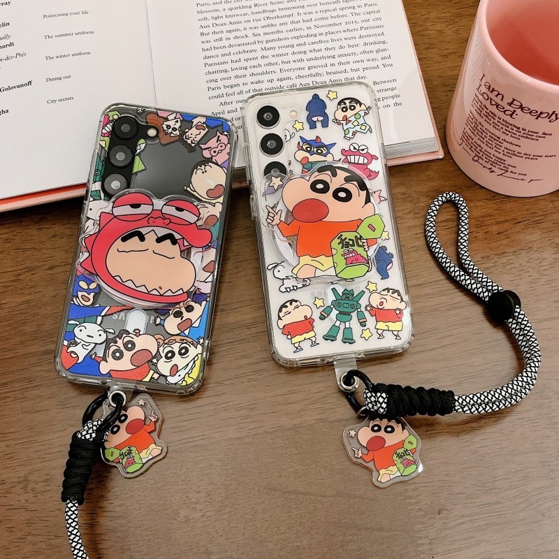 Crayon Shin-chan ครอบครัวไดโนเสาร์สีชมพูสายคล้องมือเชือก Magnetic ...