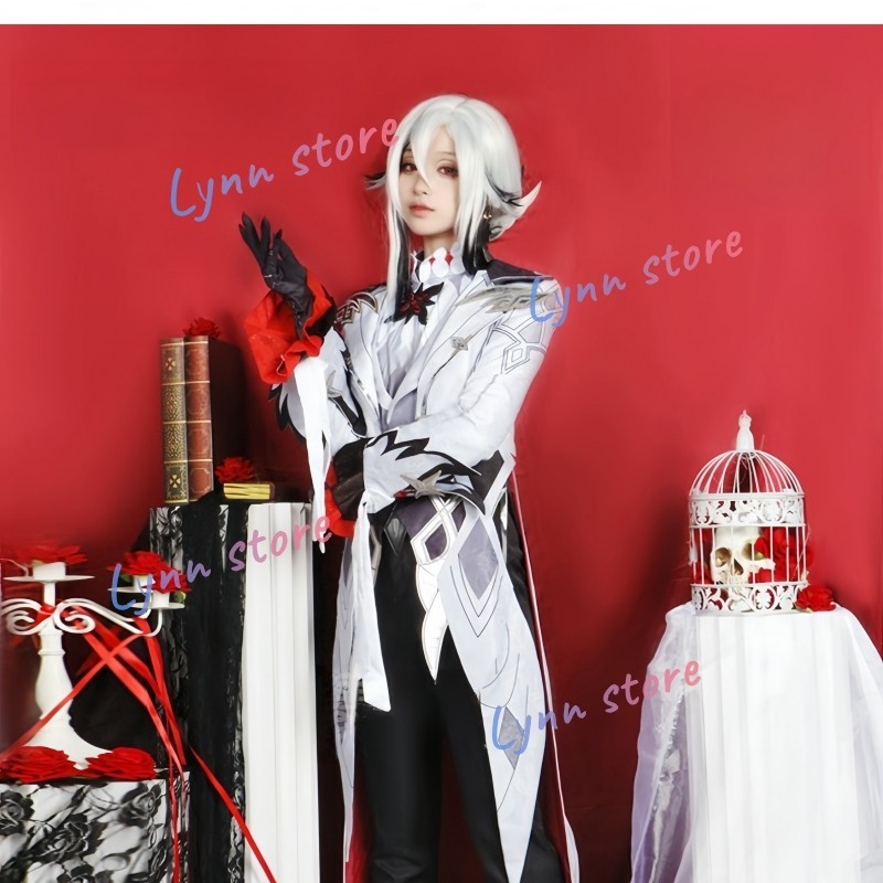 Genshin Impact ชุดคอสเพลย์ SNEZHNAYA FATUI ARLECCHINO THE KNAVE ชุดคอสเพลย์ ARLECCHINO ชุดคอสเพล ...