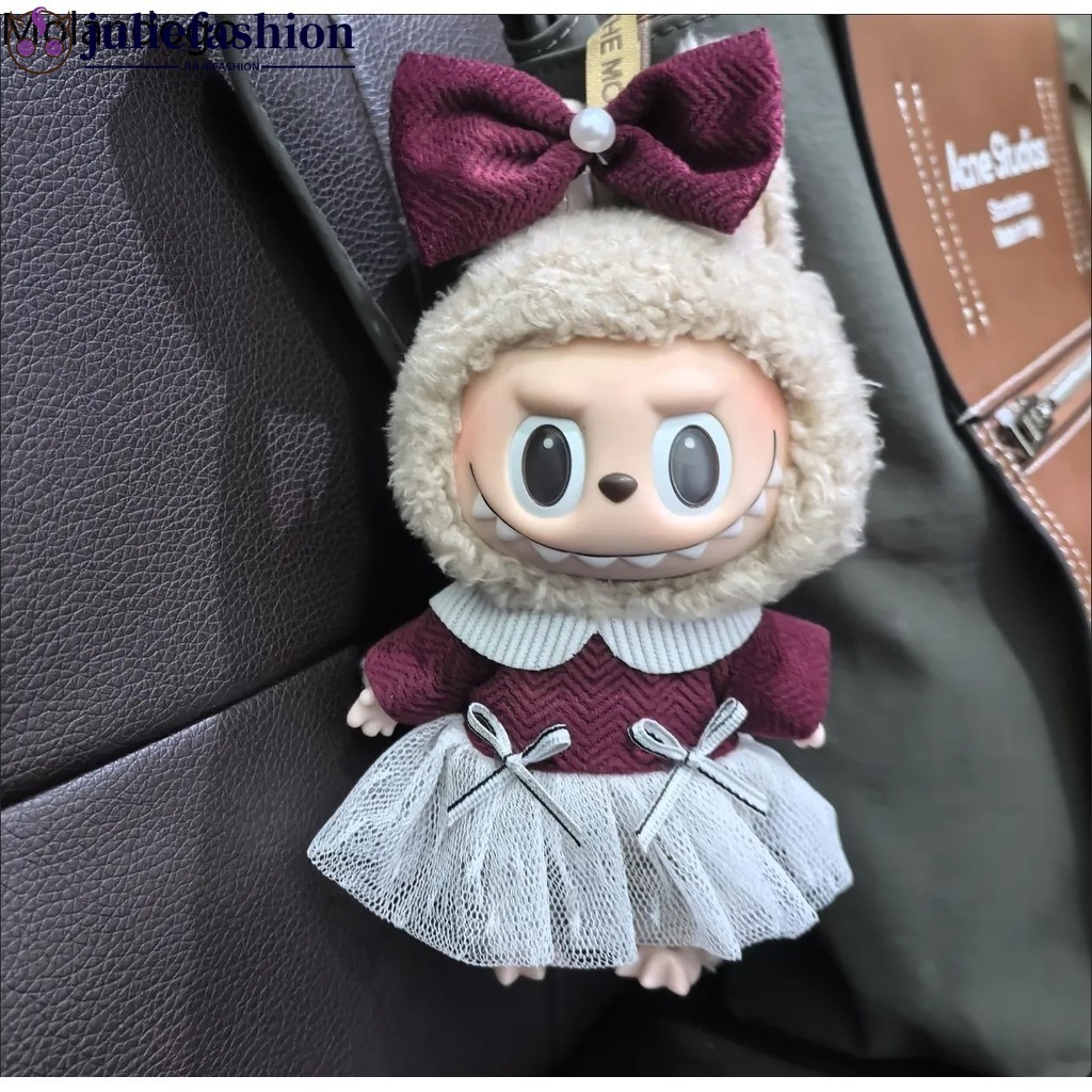 Juliefashion (ผ้าเท่านั้น) สําหรับ 17 ซม. Labubu ชุดสไตล์ย้อนยุคหมวกชุด ...
