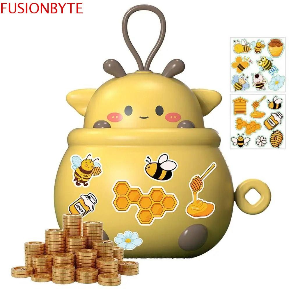 Fusionbyte กระปุกออมสินแพนด้า, กล่องตู้เซฟธนาคารสัตว์หมูผึ้งน่ารัก, Mini Atm|Candy House ทนทาน ...