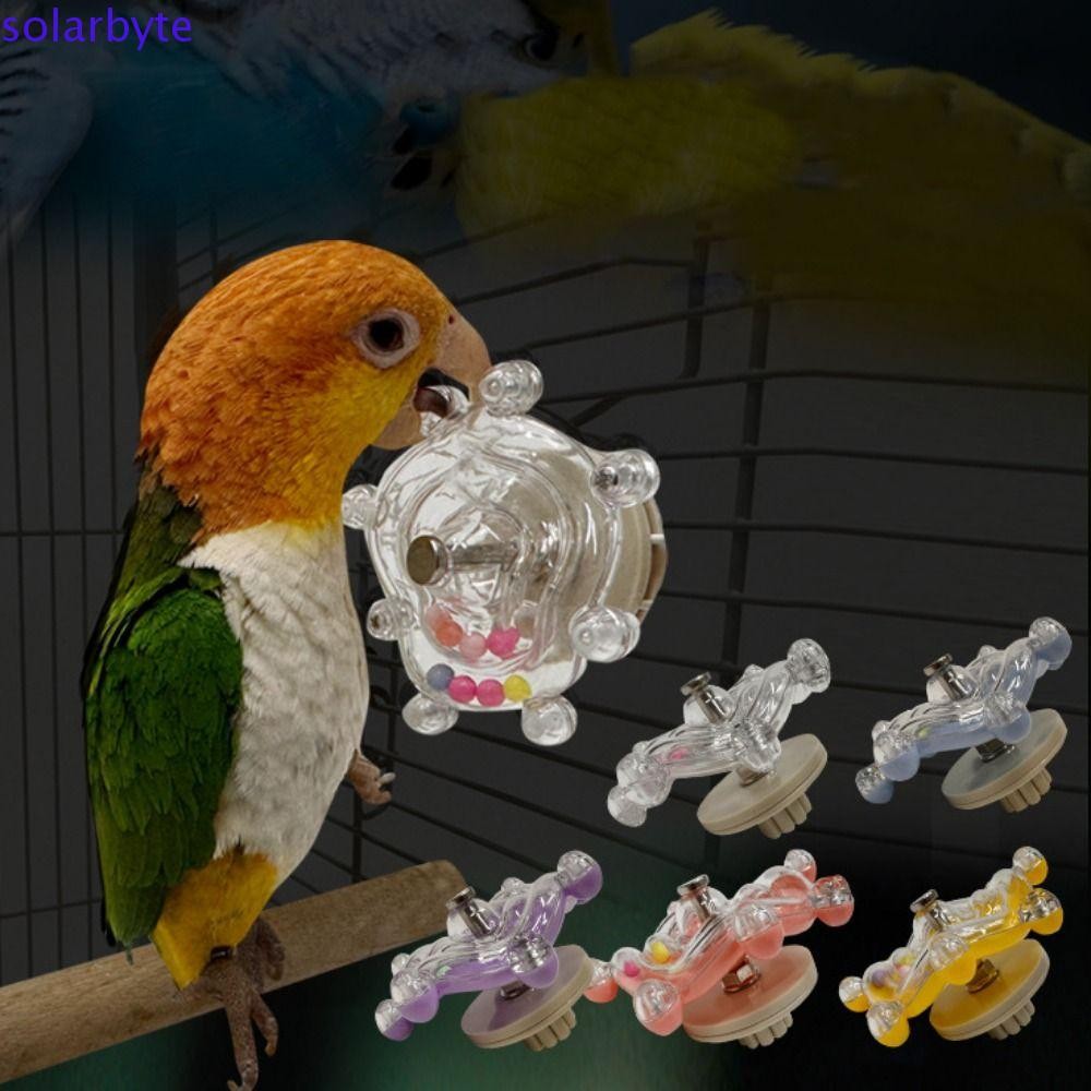 Solarbyte ของเล่นแขวนแผ่นเสียงนก 360 ° หมุนติดผนังนก Sounding Ball ของเล่น,พลาสติกที่มีสีสัน 6 ...