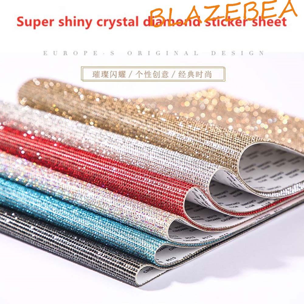 Blazebea สติ๊กเกอร์อัญมณี DIY สติ๊กเกอร์ตกแต่งรถยนต์กลิตเตอร์หลากสี | Shopee Thailand