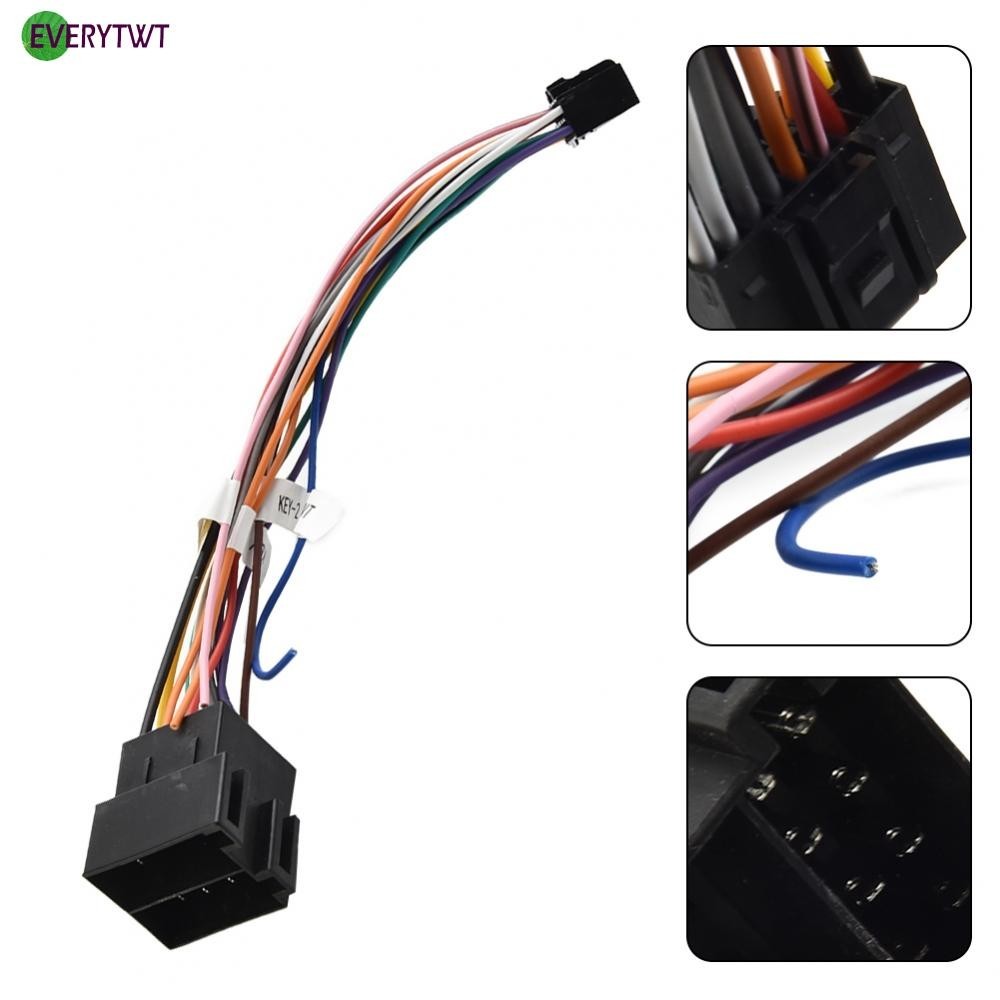 -NEW-16P To ISO Copper Wire Cable Accessories For Car Head Unit Cable ...