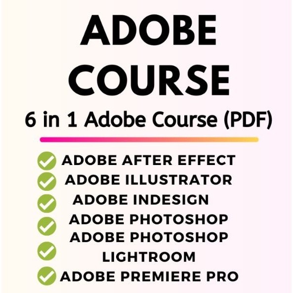 [พร้อมส่ง] 6 in 1 Bundle Adobe Course | Shopee Thailand