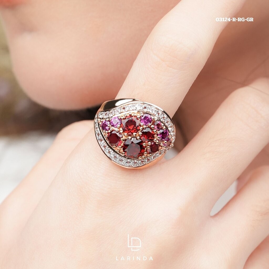แหวนเงินแท้ 925 ฝังพลอย (Garnet) 03124-R-RG-GR | Shopee Thailand
