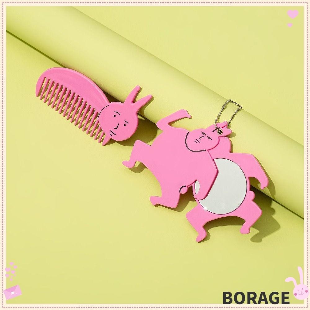 Borag ชุดหวีกระจก ดีไซน์ตลก หวีสีชมพู กระจกกระต่ายที่น่าสนใจ | Shopee ...