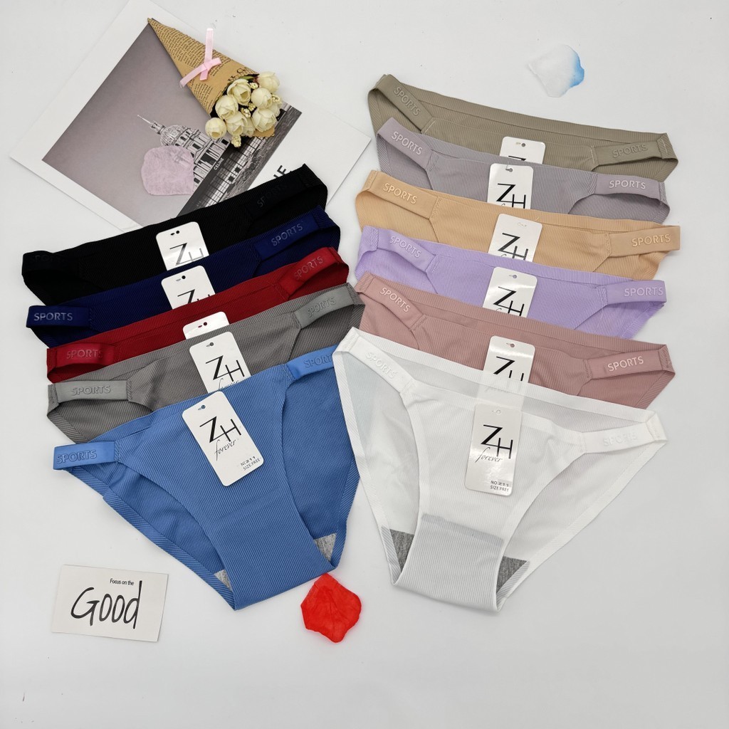 ZH-FOREVER.211กางเกงชั้นในไร้ตะเข็บผ้าลื่น กางเกงในผู้หญิง | Shopee ...