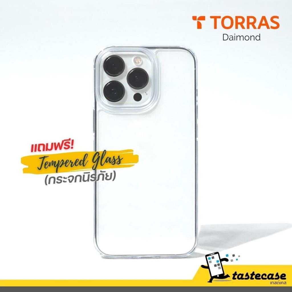 Torras Daimond Clear เคสสำหรับ iPhone 13 Pro Max, iPhone 13 Pro และ iPhone 13 แถมฟรีกระจกนิรภัย ...