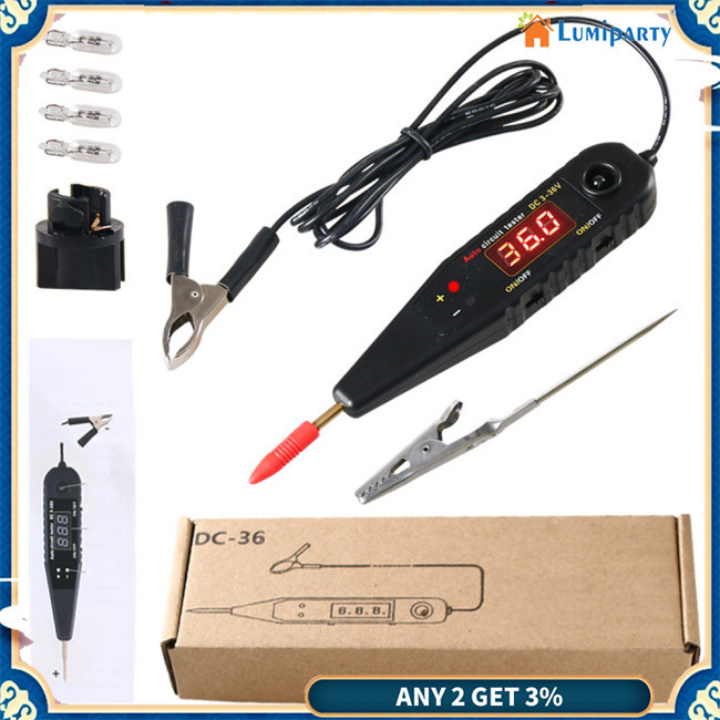 Lumiparty DC36 เครื่องทดสอบวงจรไฟฟ้ารถยนต์, เครื่องค้นหาความผิดพลาดของ ...