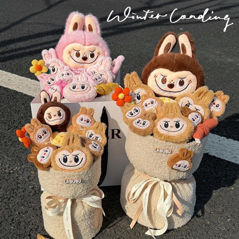 Pop Mart labu labububu ตุ๊กตาการ์ตูนของขวัญวันเกิดช่อดอกไม้สร้างสรรค์ ...